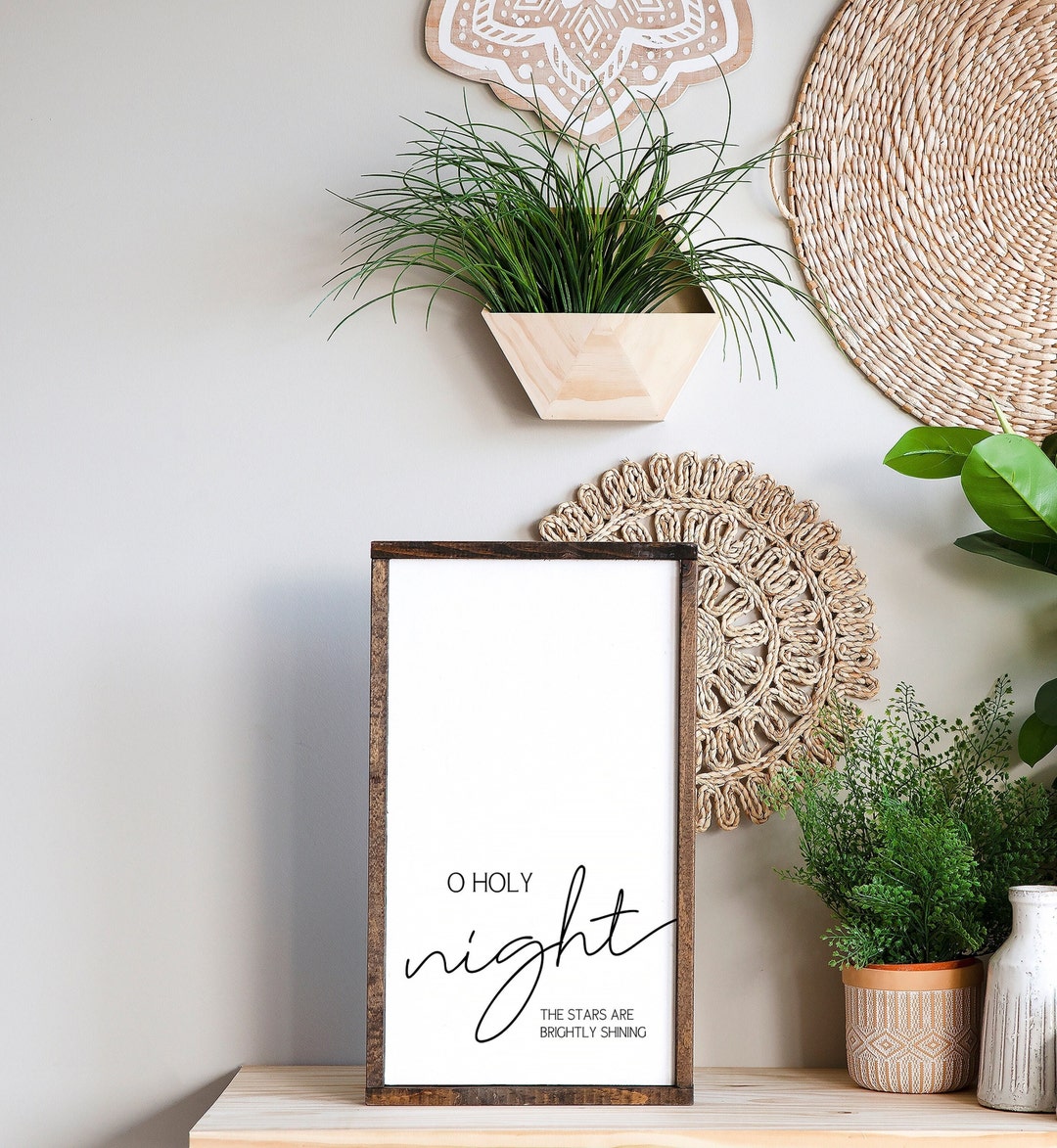 O Holy Night Sign, Christmas Signs, Christmas Wall Decor, Christmas ...