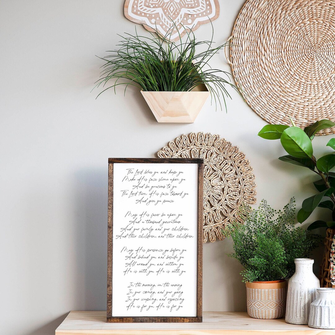 The Blessing Song Lyrics Sign: Christian Scripture Wall Decor - Etsy