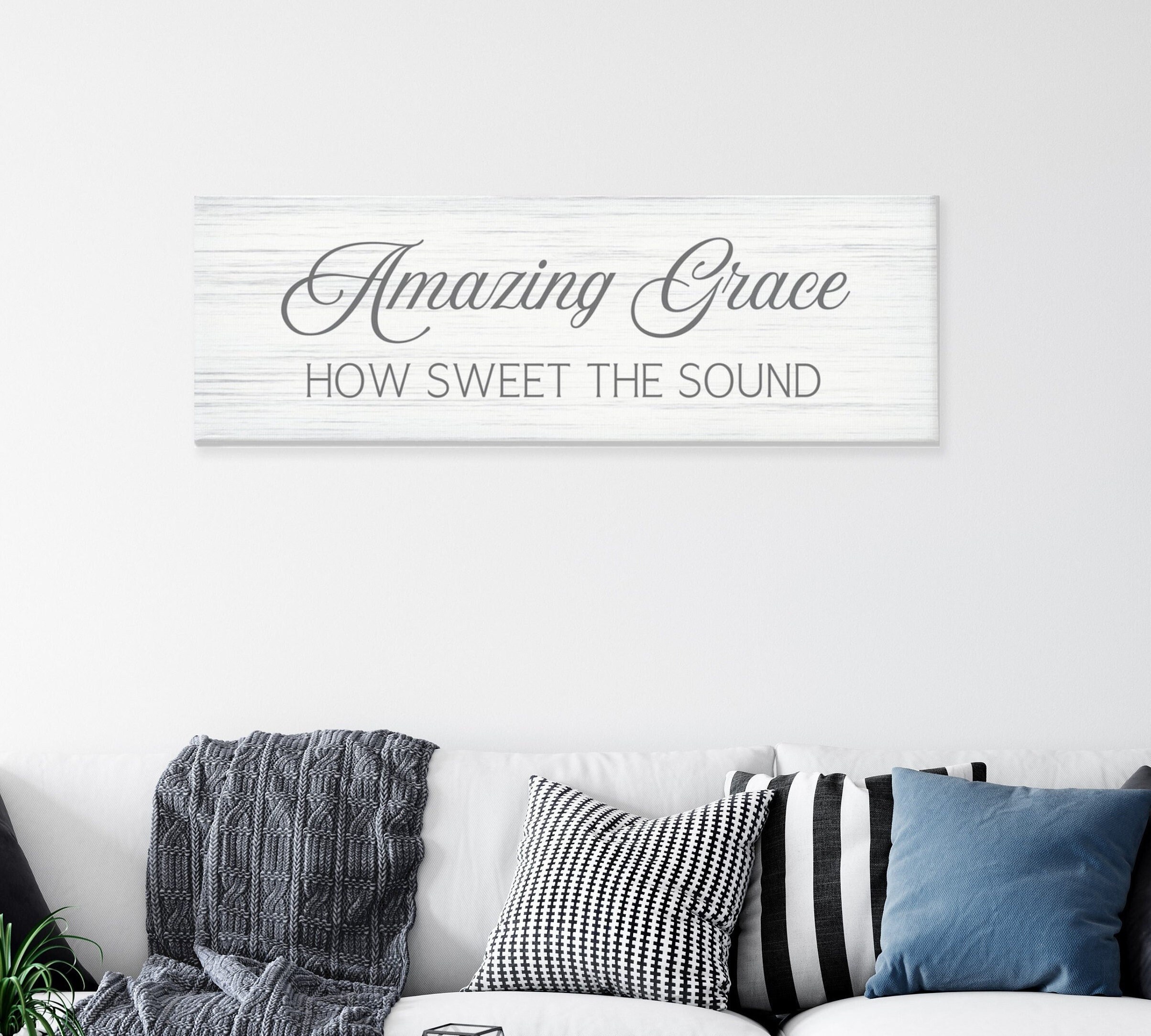 Amazing Grace Sign Hymn Wall Art Song Lyric Sign Hymn Sign | Etsy