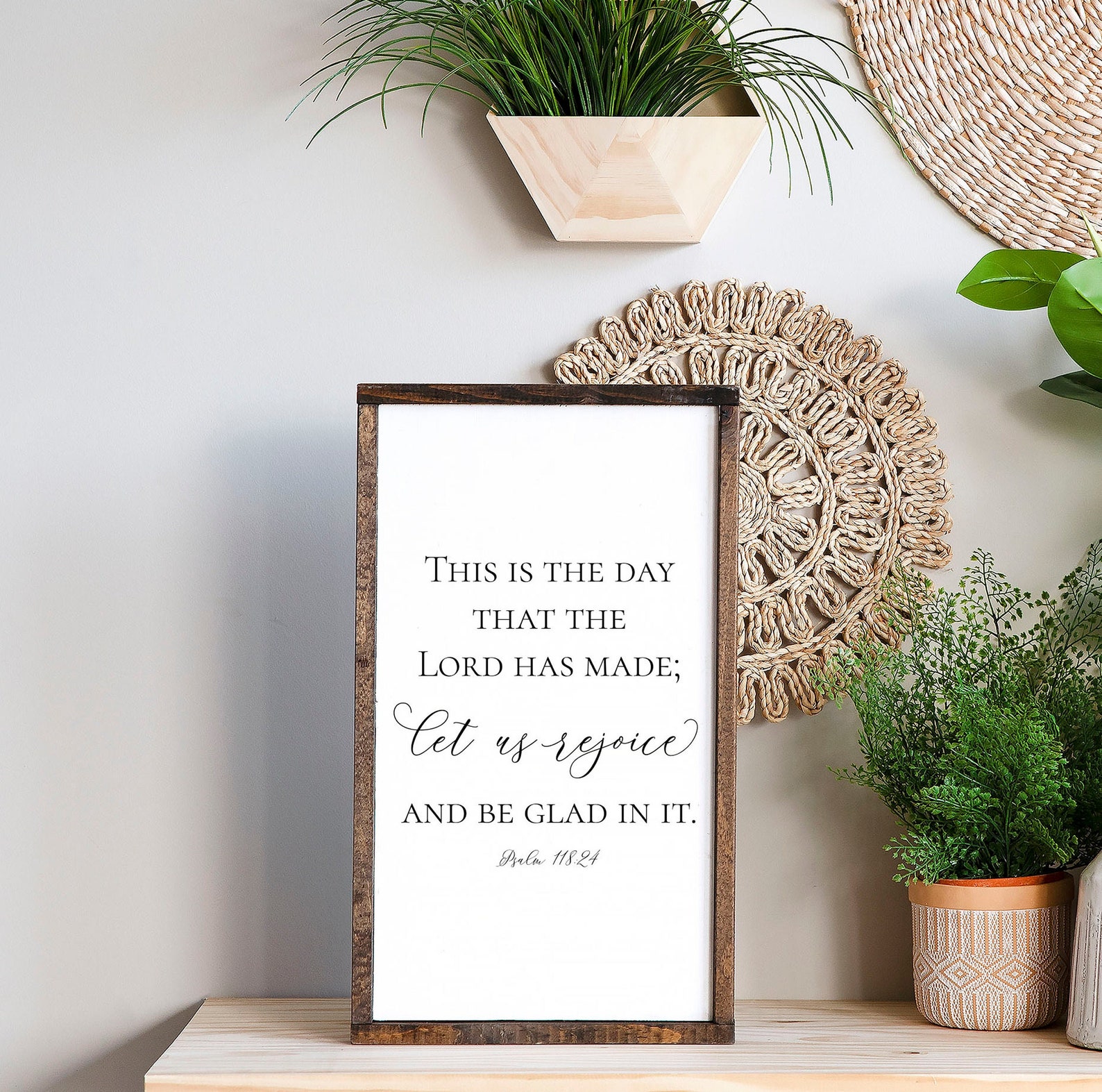 Psalm 118 24 Sign Bible Verse Wall Art Scripture Signs This | Etsy
