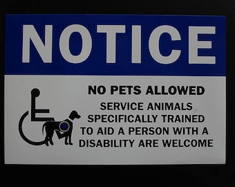Service Dog Sign - Etsy