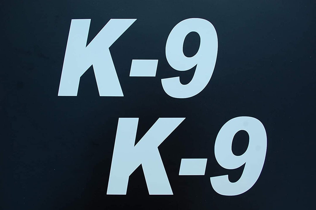 K-9 Sticker 8" X 4" Vinyl Decal (2 Pack) Service Dog K9 Law Enforcement ...