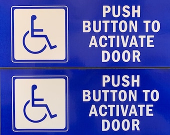 Handicap Door Decal - Etsy