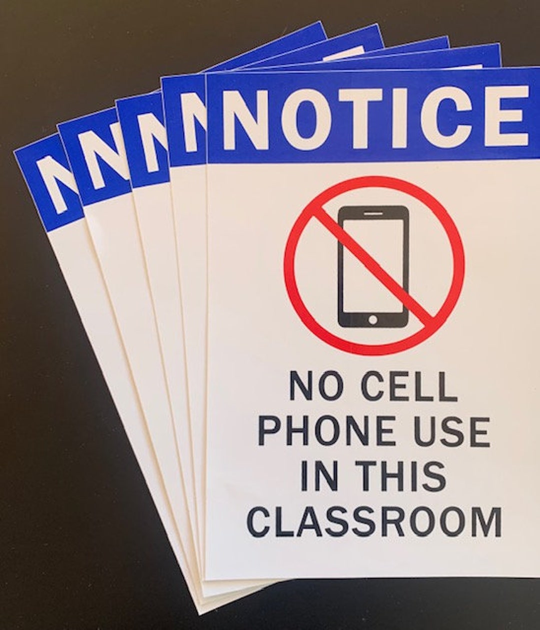 Notice - No Cell Phone Use in This Classroom Sticker Vinyl Decal (5 ...