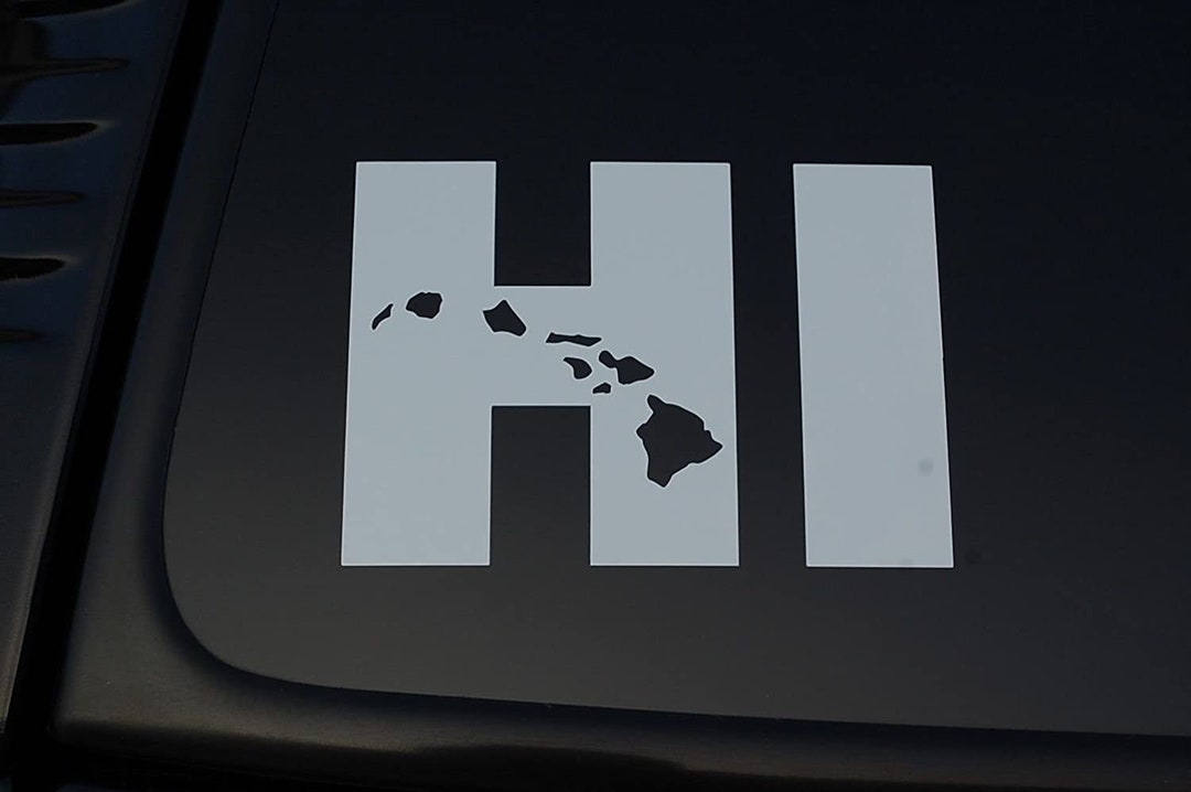Hawaii HI State Flag Vinyl Sticker Decal 4" X 3" Aloha Hawaiian Islands ...