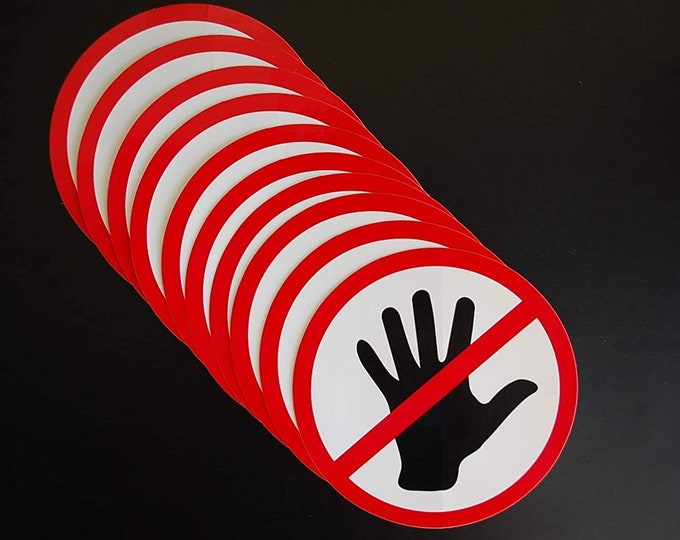 Warning Do Not Touch Shop Retail Display Red Notice Signage Sign ...