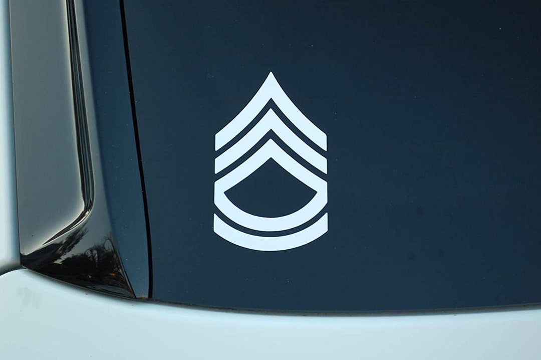 Sergeant First Class E-7 Sticker Vinyl Decal Choose Size & Color! Car ...