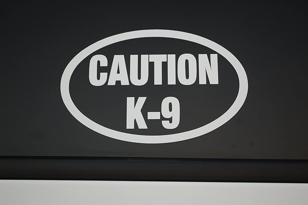 Caution K9 Oval Sticker Vinyl Decal CHOOSE COLOR & SIZE!! Service Dog ...