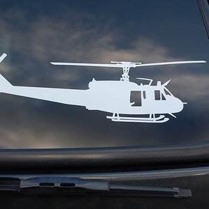 Huey Helicopter Vinyl Sticker Pilot Wall Art Deco Car Window Choose ...
