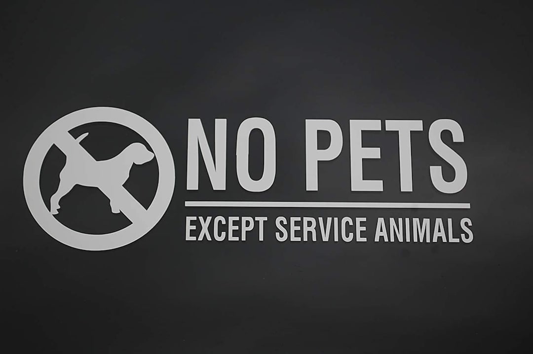 No Pets Allowed Service Dog Only Sticker Vinyl Decal 10" X 3" Waterpoof ...