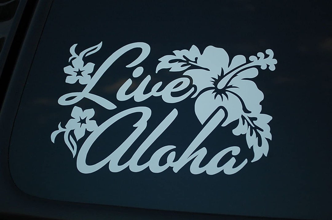 Live Aloha Sticker Vinyl Decal Choose Color! Hawaii Car Window Hawaiian ...