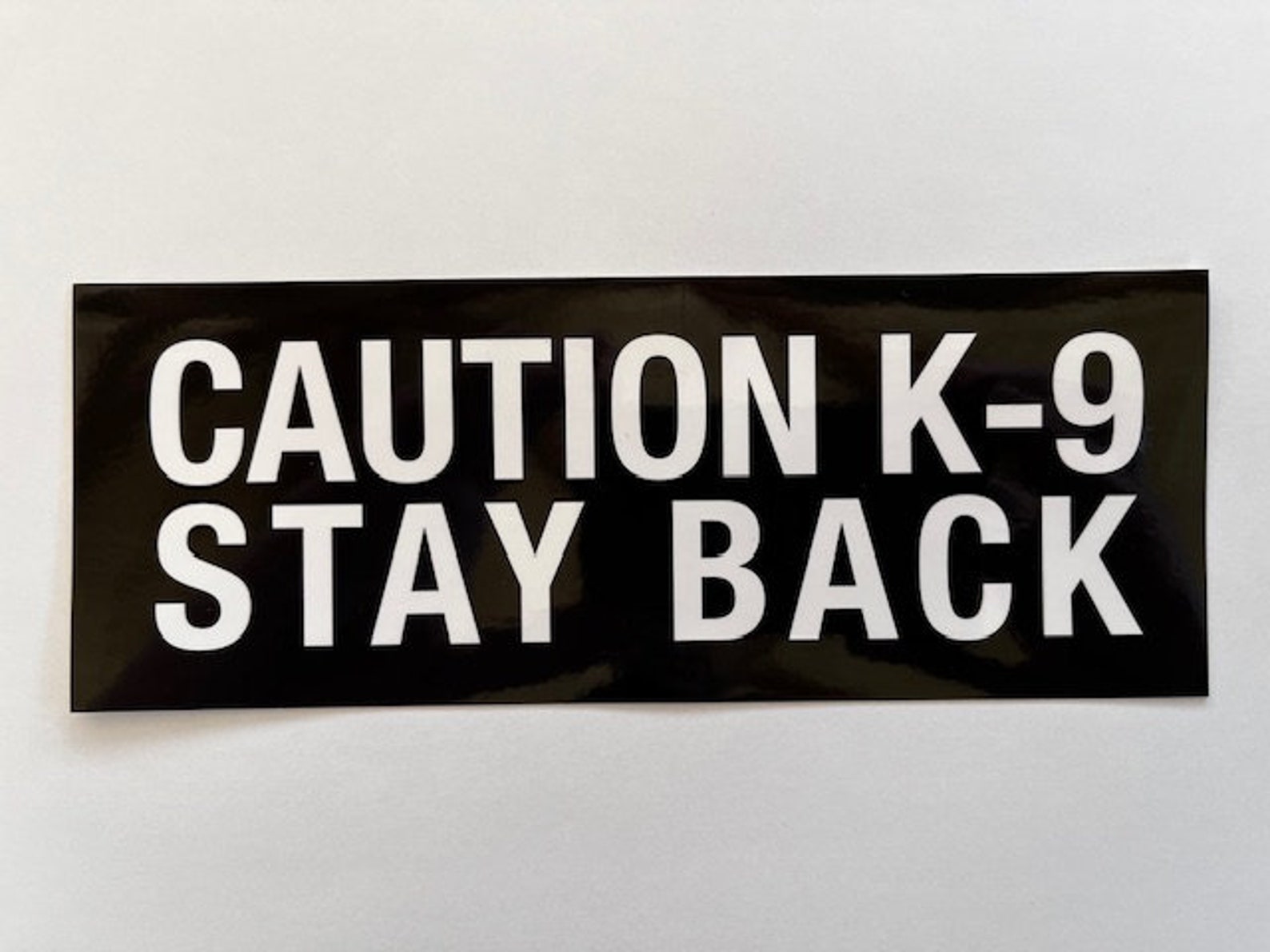 Caution K-9 Stay Back Sticker Vinyl Decal 10" X 3.5 Service Dog Law ...