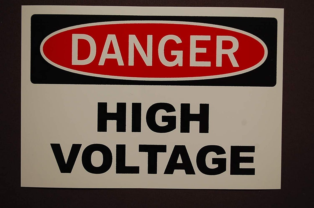 Danger - High Voltage Self Adhesive Sticker Vinyl Decal 5" X 3.5 ...