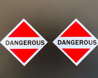 Warning Sign Decal | Etsy
