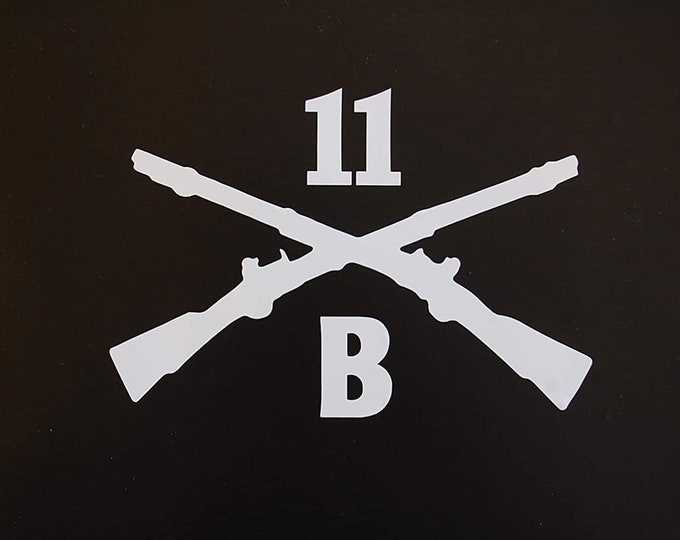 US Army 11B Crossed Rifles Infantry T-shirt silver Letters V1 Veteran ...