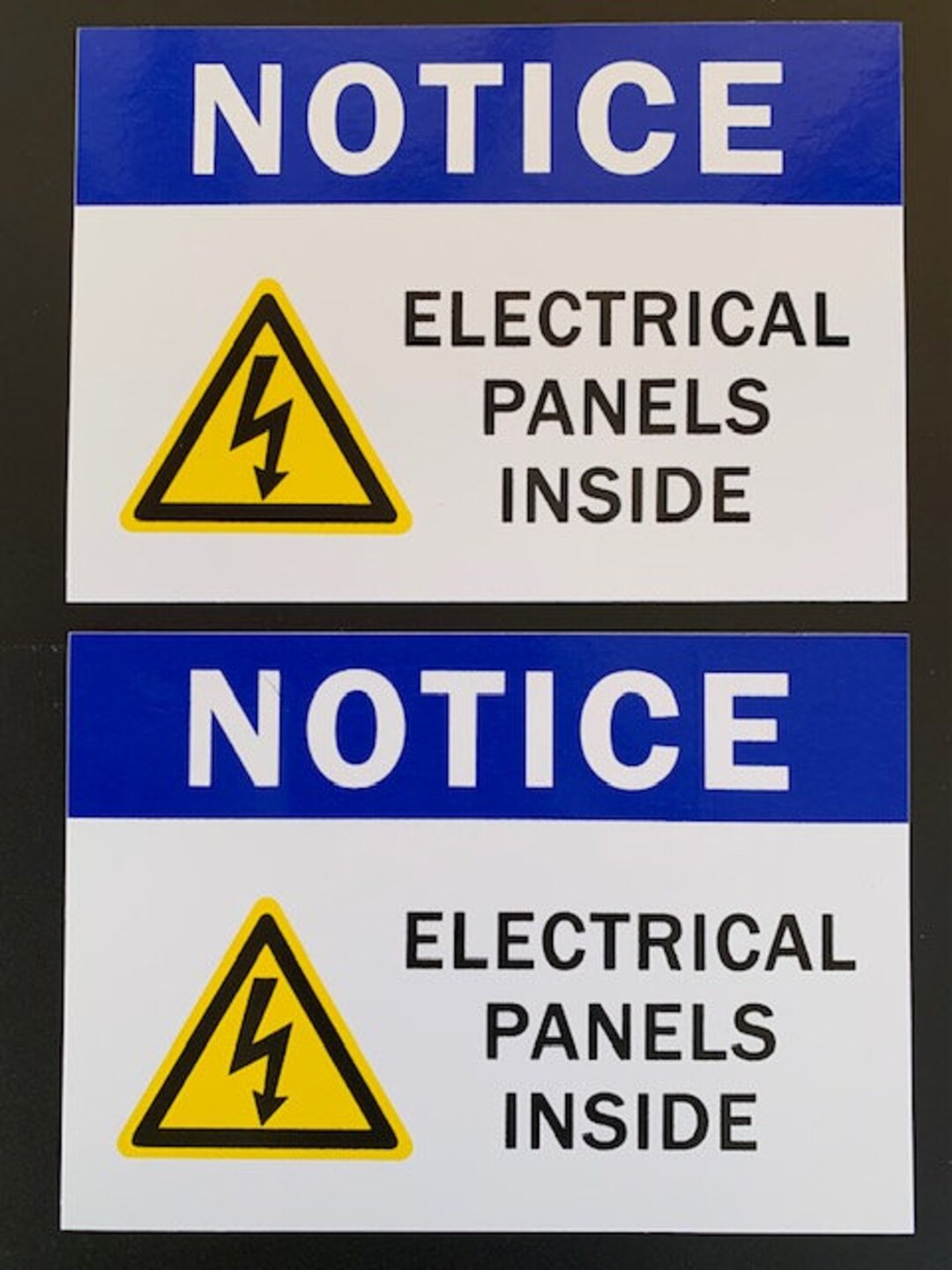 Notice - Electrical Panels Inside Sticker Vinyl Decal (2 Pack) 5" X 3.5 ...
