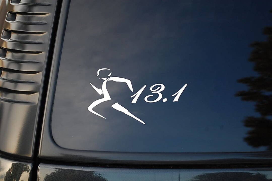 Running Sticker Mens Vinyl Die Cut Decal 6.5" X 4" 13.1 Half Marathon ...