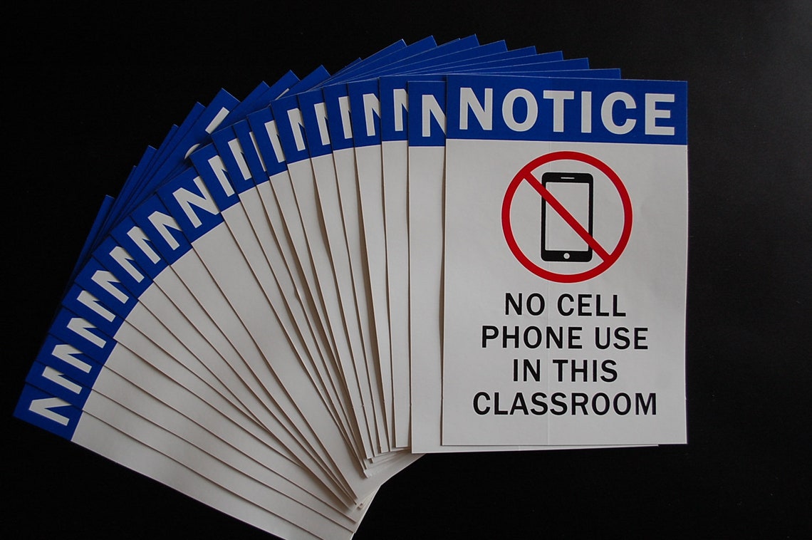 Notice No Cell Phone Use in This Classroom Sticker Vinyl - Etsy