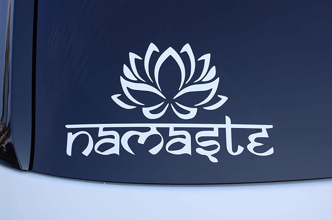 Namaste Lotus Flower Vinyl Sticker Decal Choose Color!! 6" X 3.5" Yoga ...
