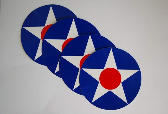 US Army Air Corps Usaac Vinyl Stickers 4 Pack Wwii Aircraft - Etsy