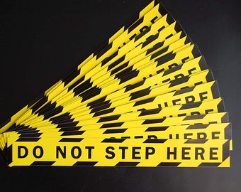 Do Not Step Here Safety Stickers Vinyl Decals 4 Pack | Etsy