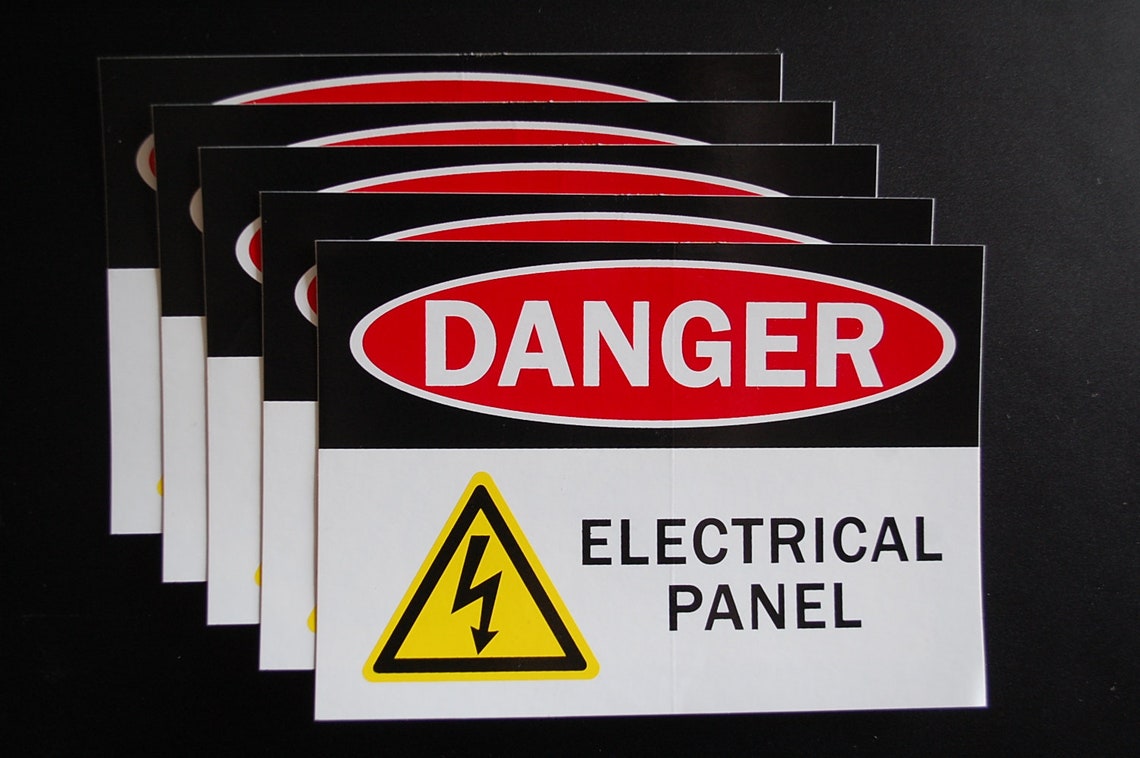 Danger Electrical Panel Sticker Vinyl Decal Choose Quantity | Etsy