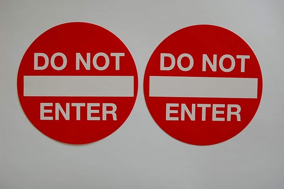Do Not Enter Stickers Vinyl Decals choose Quantity Set - Etsy