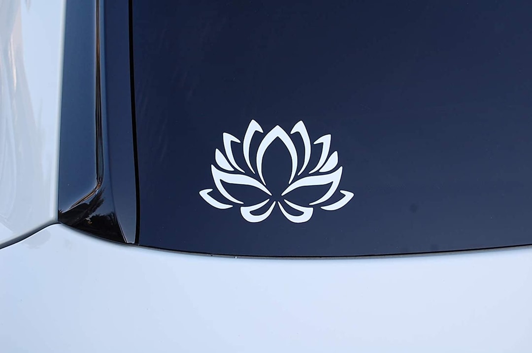 Lotus Flower Vinyl Sticker Decal Choose Color! 5" X 3" Yoga Namaste Car ...