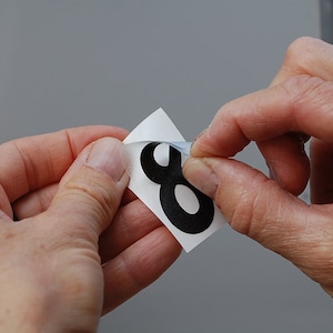 0-9 Numbers Black Vinyl Sticker Decals Set of 40 Choose Size!! 1/2" to ...