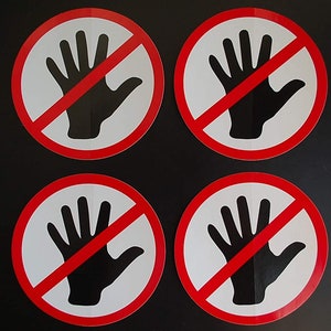 Do Not Touch Safety Stickers 2" Round Vinyl Decals ( Choose Pack Size ...
