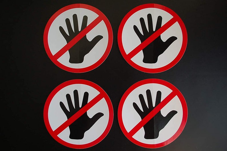 Do Not Touch Safety Stickers 2" Round Vinyl Decals ( Choose Pack Size ...