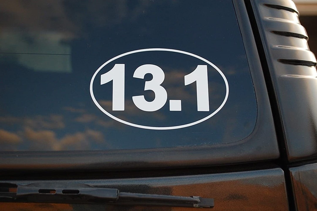 13.1 Oval Sticker Vinyl Decal Half Marathon Run Running Choose Size ...