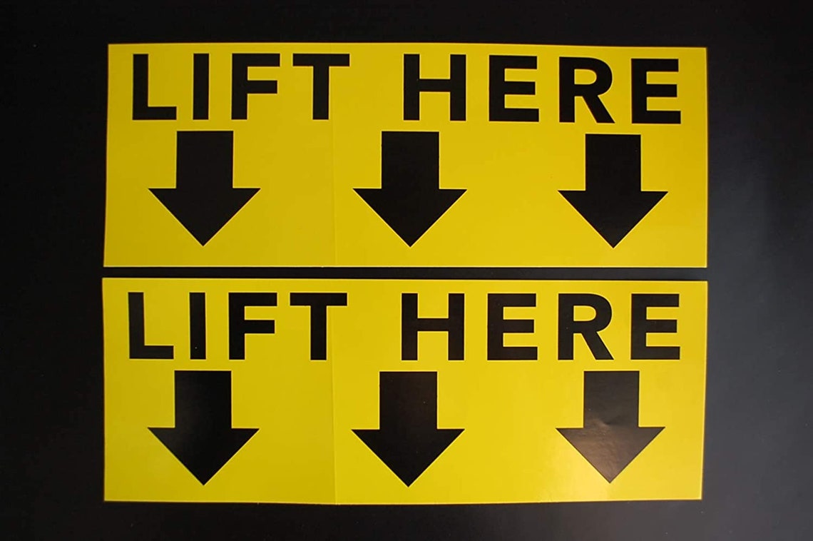 Lift Here Sticker Vinyl Decal 2 Pack 10 X 3.75 Safety - Etsy France