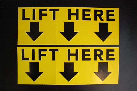 Lift Here Sticker Vinyl Decal 2 Pack 10 X 3.75 Safety - Etsy France