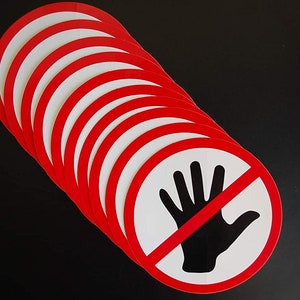 Do Not Touch Safety Stickers 2" Round Vinyl Decals ( Choose Pack Size ...