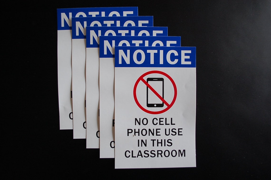 Notice No Cell Phone Use in This Classroom Sticker Vinyl - Etsy