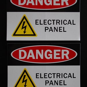 Danger Electrical Panel Sticker Vinyl Decal (choose Quantity) 5" X 3.5 ...