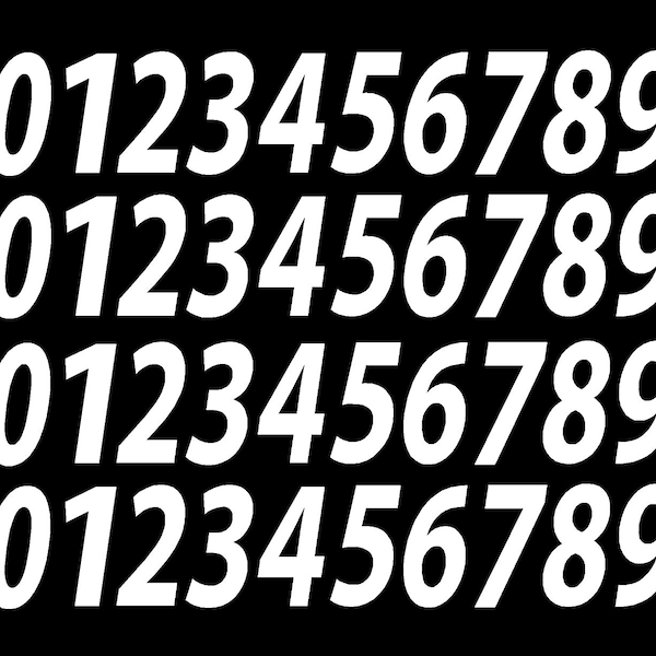 Small White Sticker Numbers - Etsy