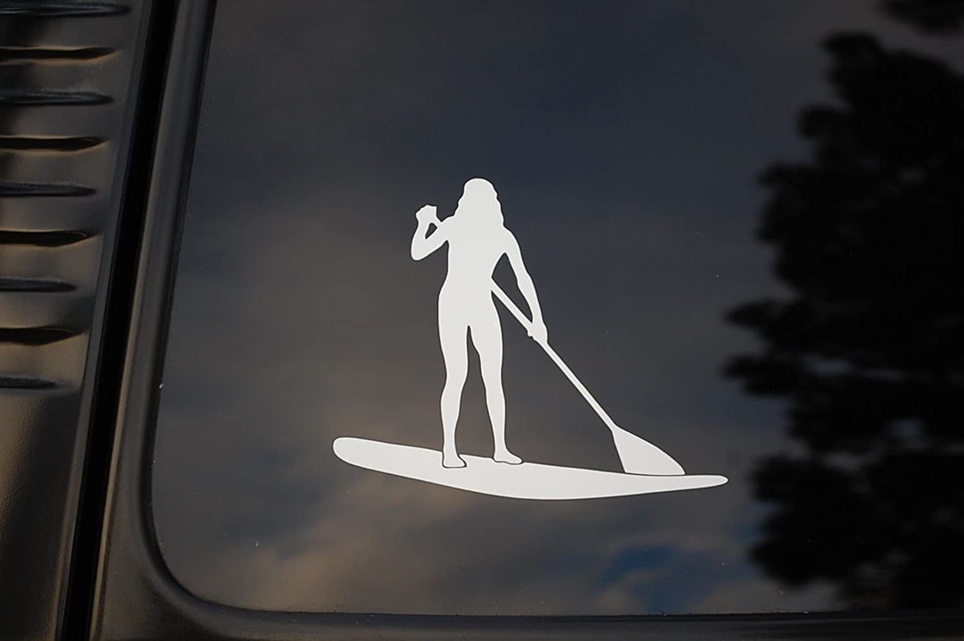 Paddle Board Sticker Vinyl Die Cut Decal Sup Girl Women Car Truck ...