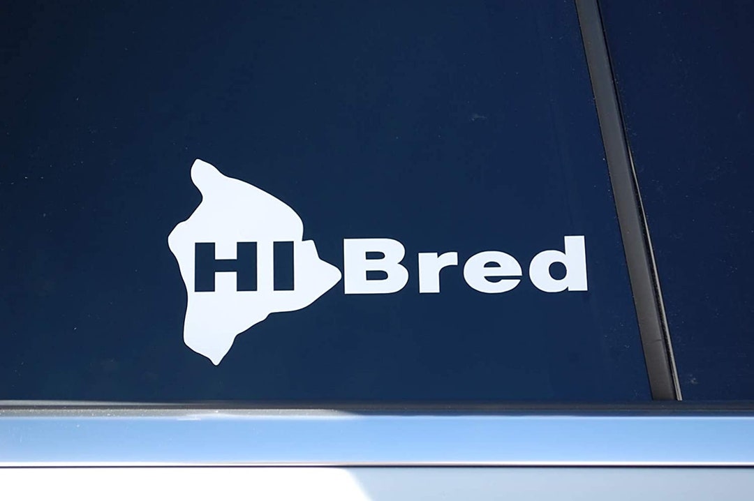 Hawaii HI Bred Sticker Vinyl Decal Choose Color & Size!! Hawaiian ...