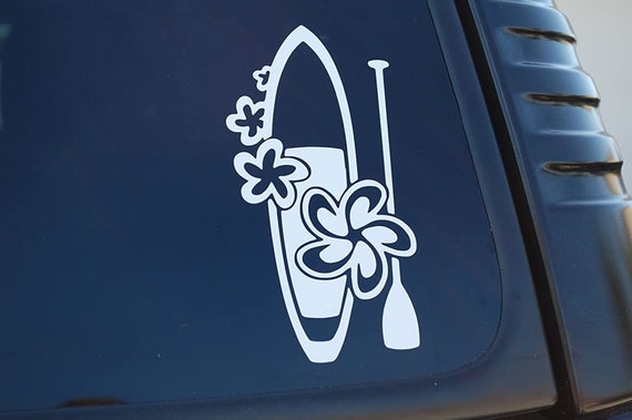 Hawaiian Standup Paddleboard Sticker Vinyl Sup Decal Girl - Etsy