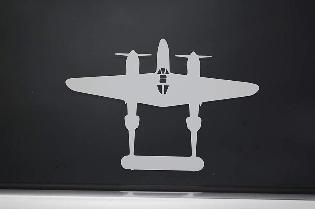 P-38 Lightning Sticker Vinyl Decal Choose Color & Size!! Warbird WW2 ...