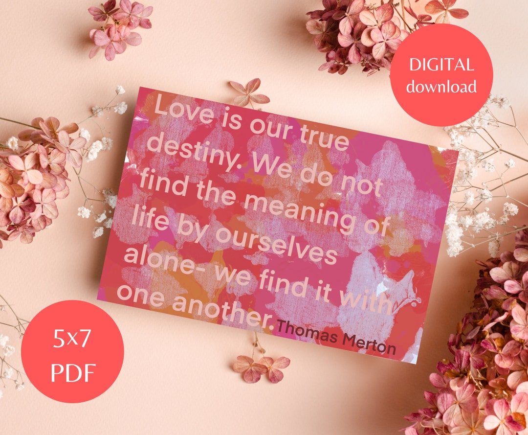 Printable Card Greeting Card Download 5x7 PDF Valentine's Day Thomas ...