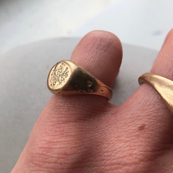 Mens Signet Seal Ring - Etsy