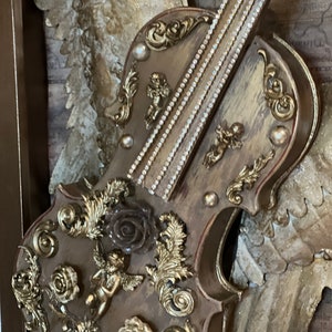 Embellished Violin in a Shadow Box - Etsy
