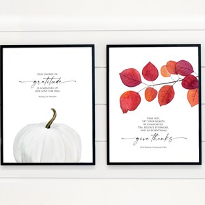 Set of 2 Watercolor LDS Thanksgiving Prints | Russell M Nelson ...