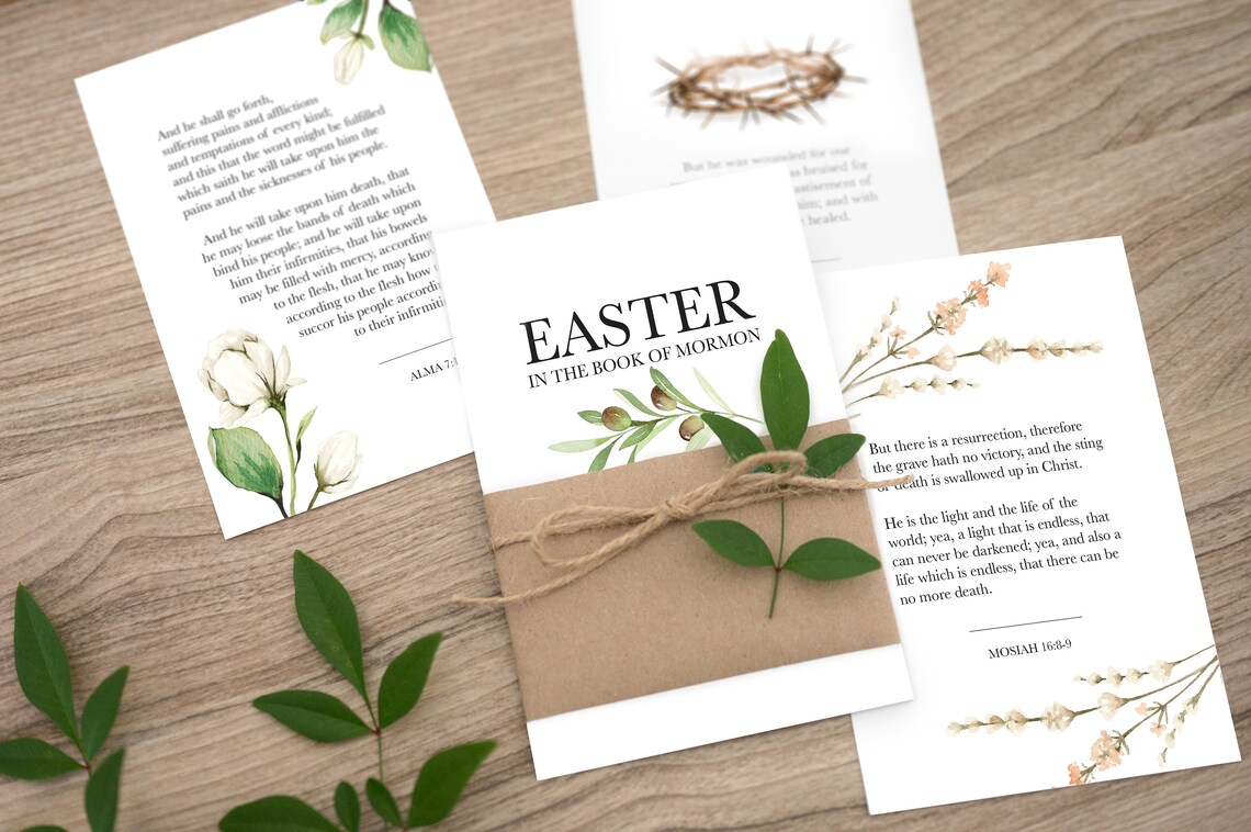 Easter in the Book of Mormon | Printable Scripture Cards | LDS Easter ...