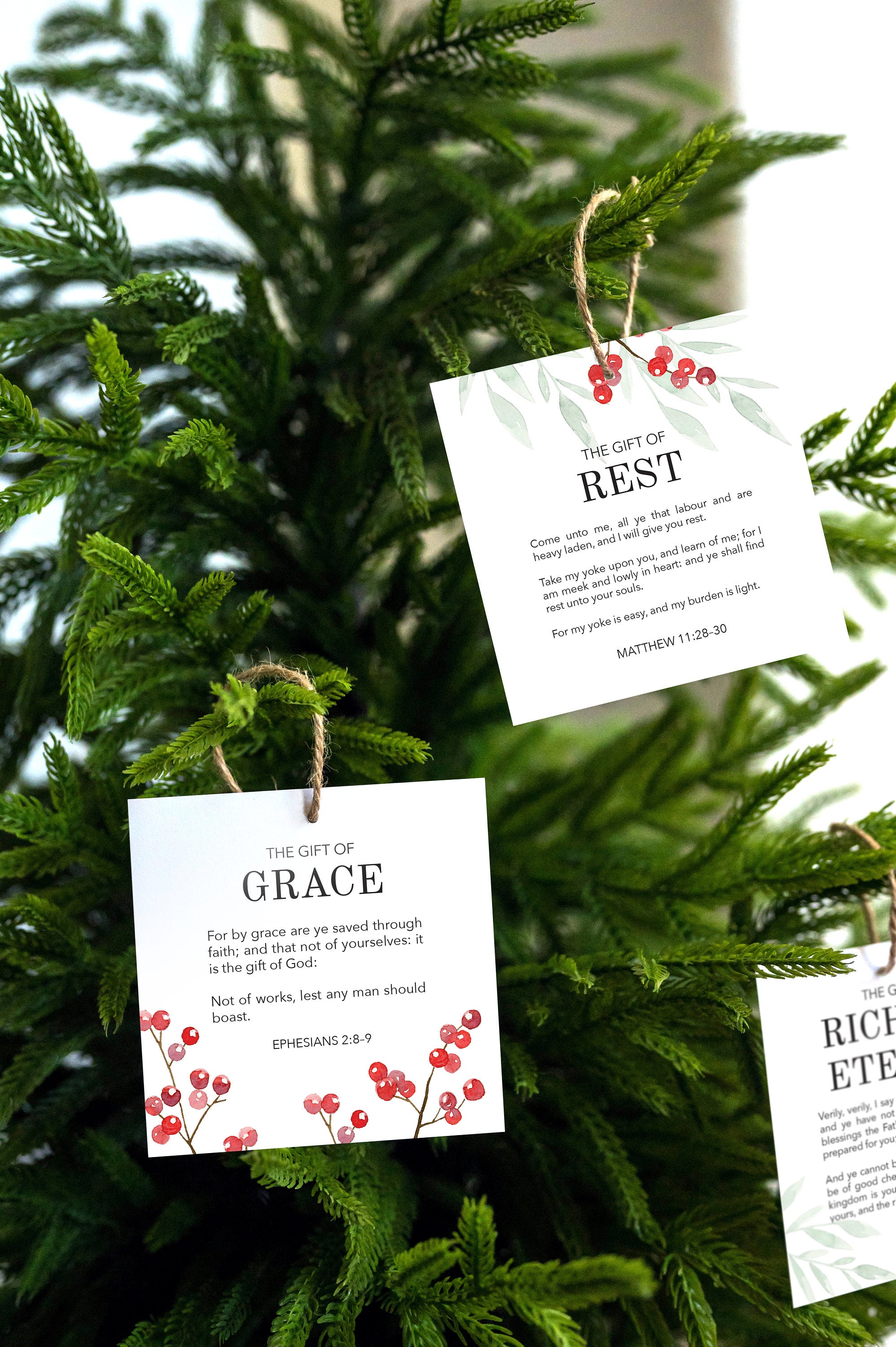LDS 25 Gifts of Christ Christmas Advent | LDS Scripture Card Set ...
