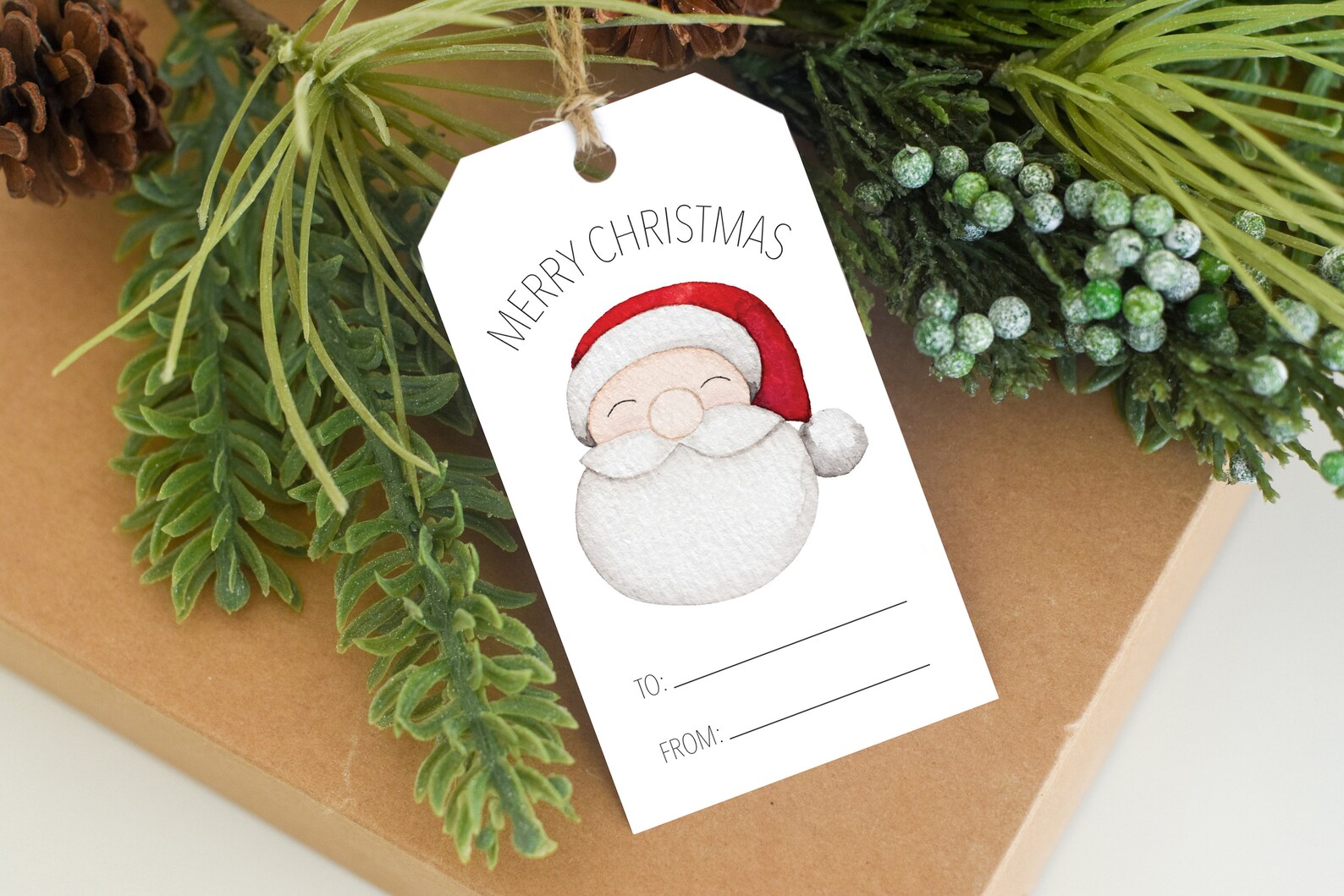 Printable Santa Christmas Gift Tags - Etsy