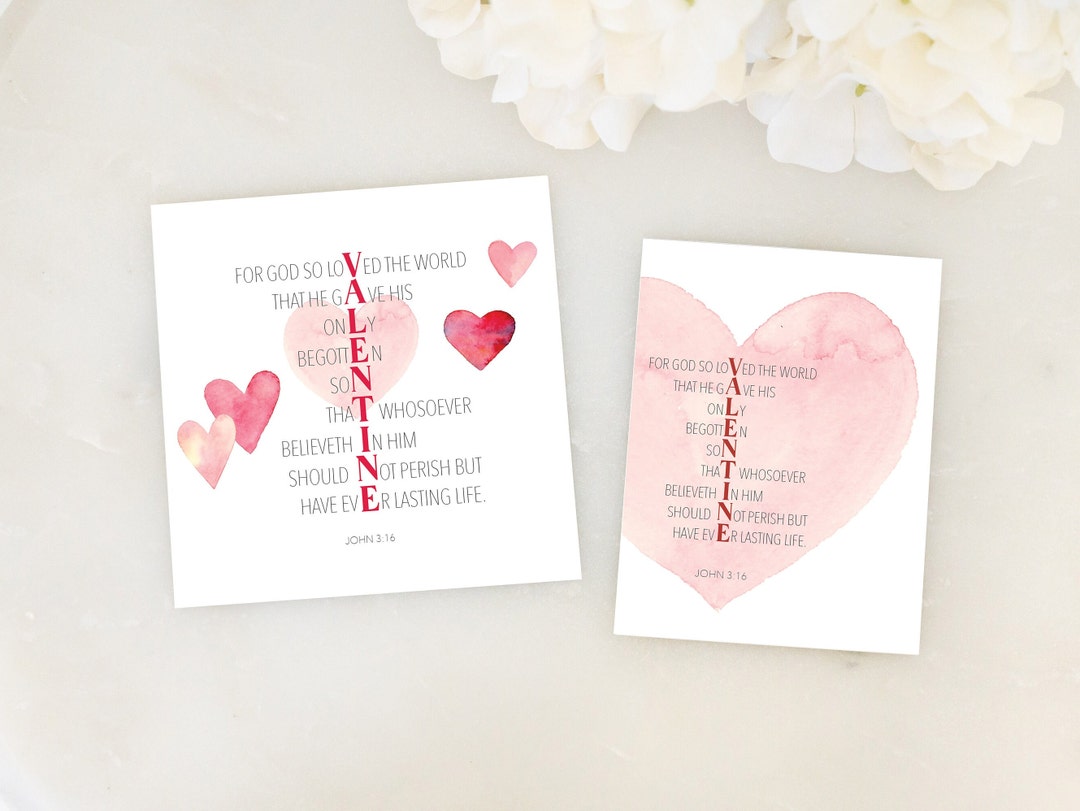 John 3:16 | Printable Bible Verse Valentine | Scripture Valentine ...
